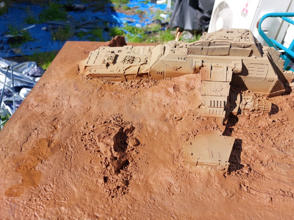 New Project for my club. Crashed Thunderhawk RoB tile. - Painting ...